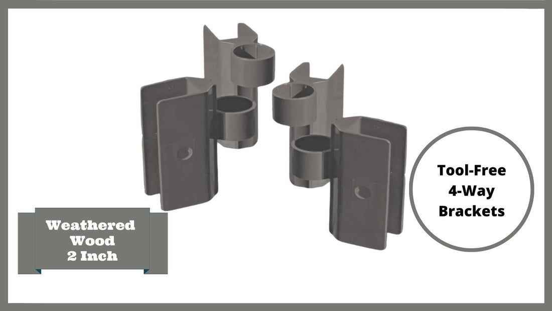 Weathered Wood Snap-Lock Raised Garden Bed Brackets – 2” (3-4) Way L-S ...